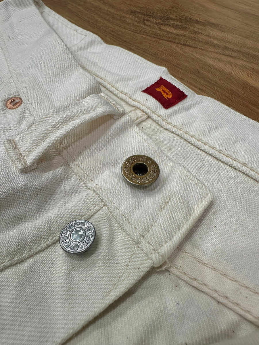 【RESOLUTE】AA714 World War II 40s Ecru White Straight Jeans – Blue Beach Denim