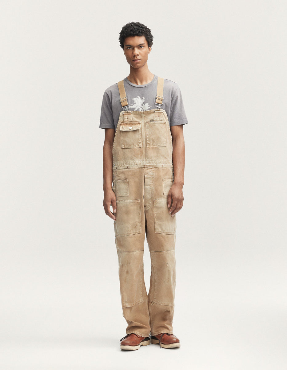 【DENHAM】Archive Dungaree Heavy Cotton Canvas – Blue Beach Denim