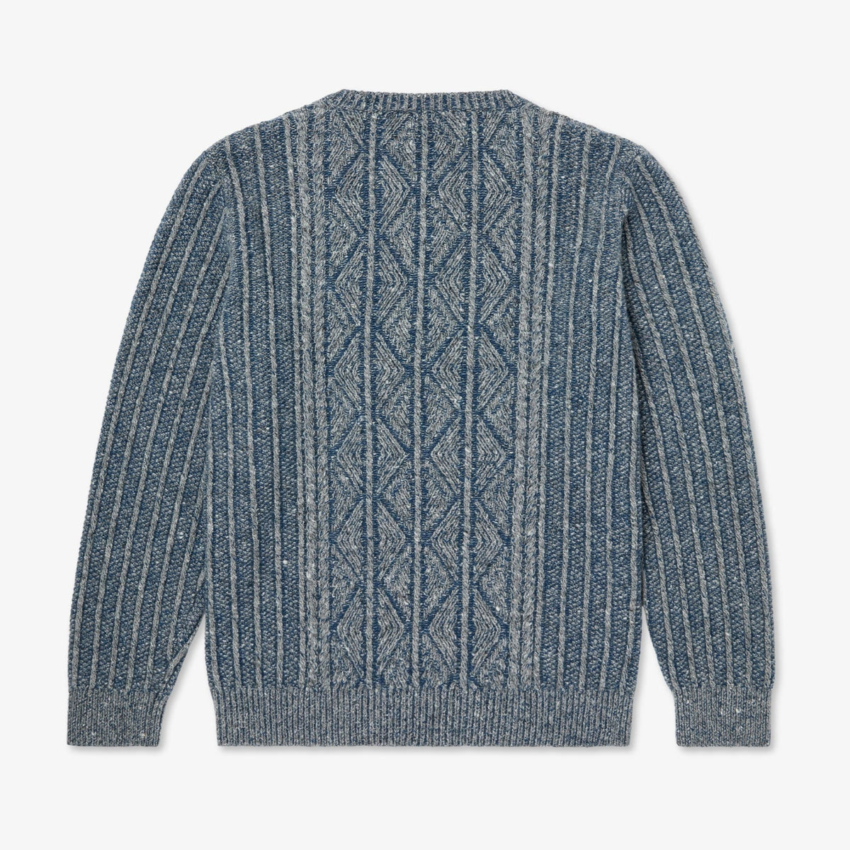 【Inis Meáin】Patented Aran Crew Neck Blue Grey 藍灰色喀什米爾專利阿蘭毛衣 – Blue ...