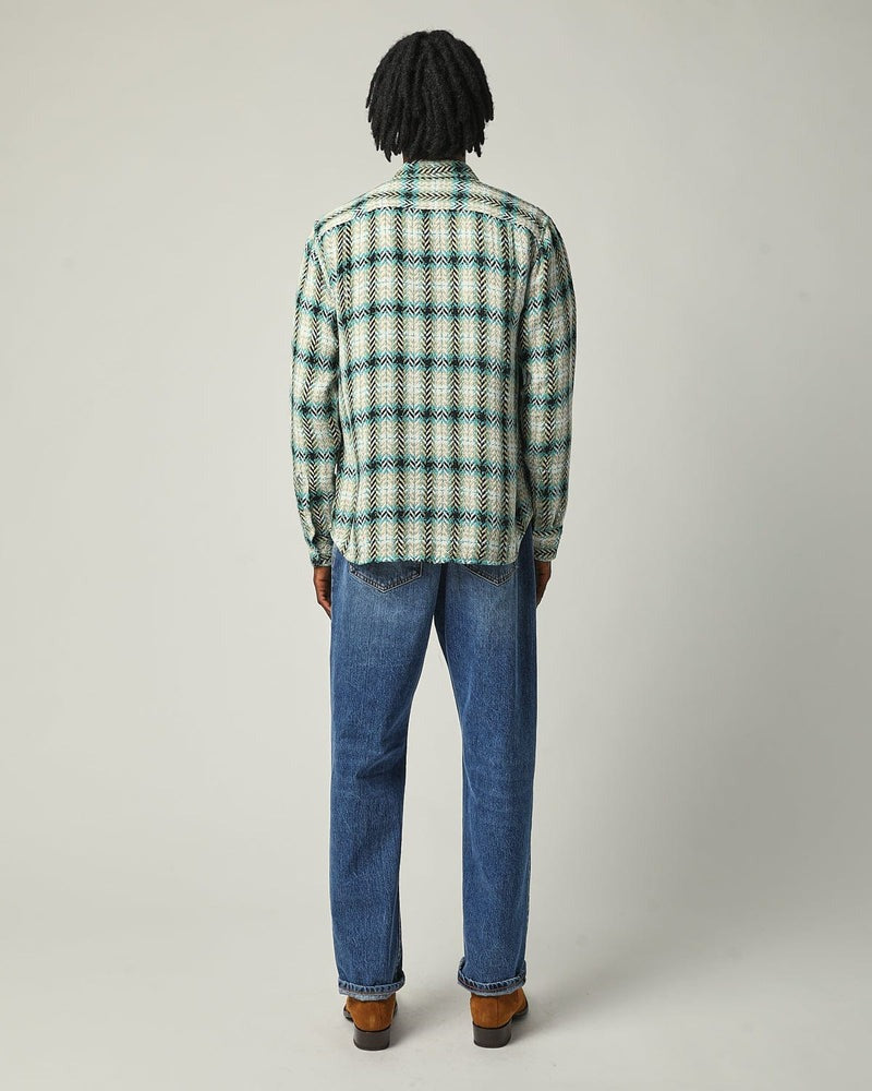 【Corridor NYC】ACID PLAID YETI LS / 特殊山形織 格紋衫 – Blue Beach Denim