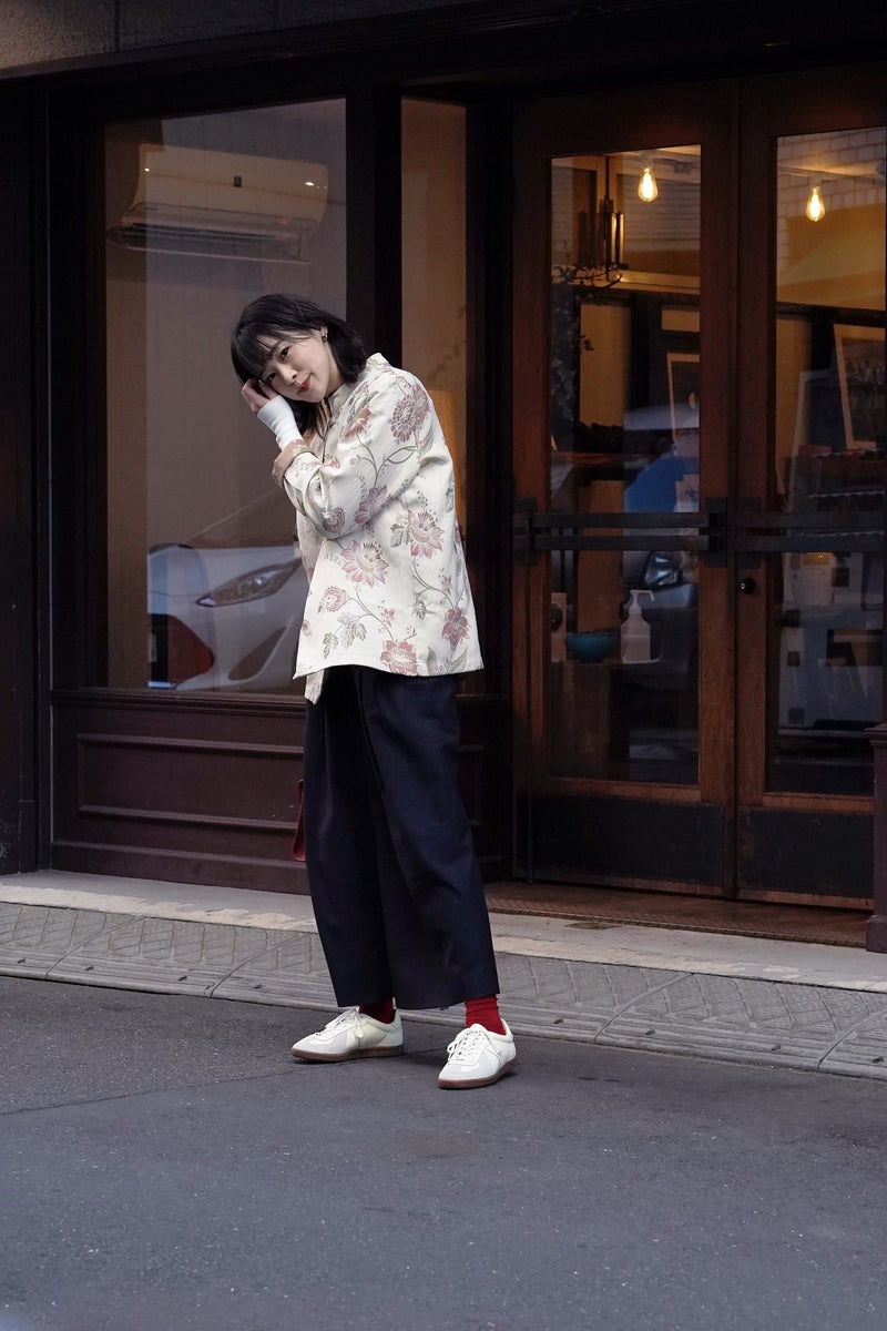 【LA POCHE】JANE White Gray Womens Germain Trainer – Blue Beach Denim