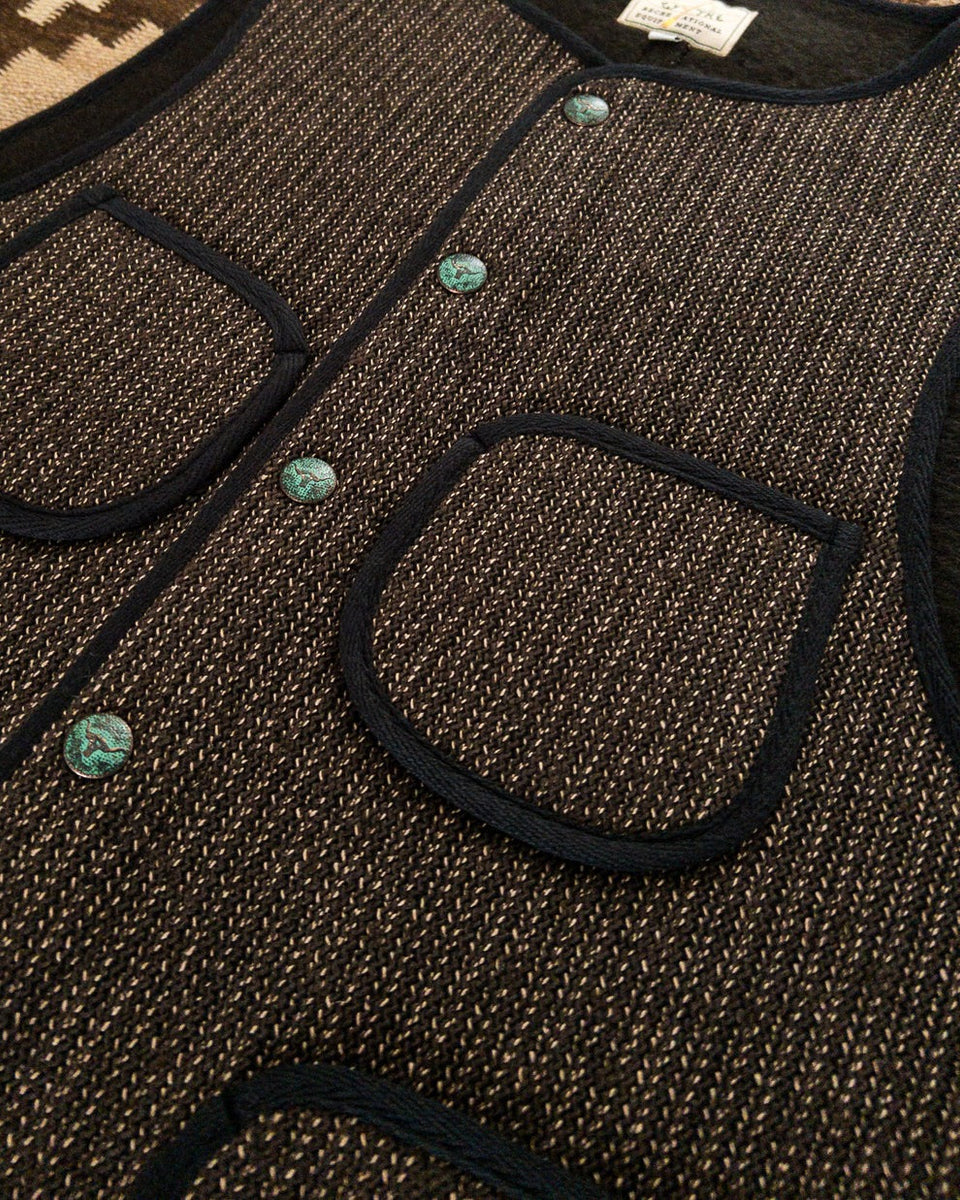 【WYTHE】Beach Cloth Vest Brown – Blue Beach Denim