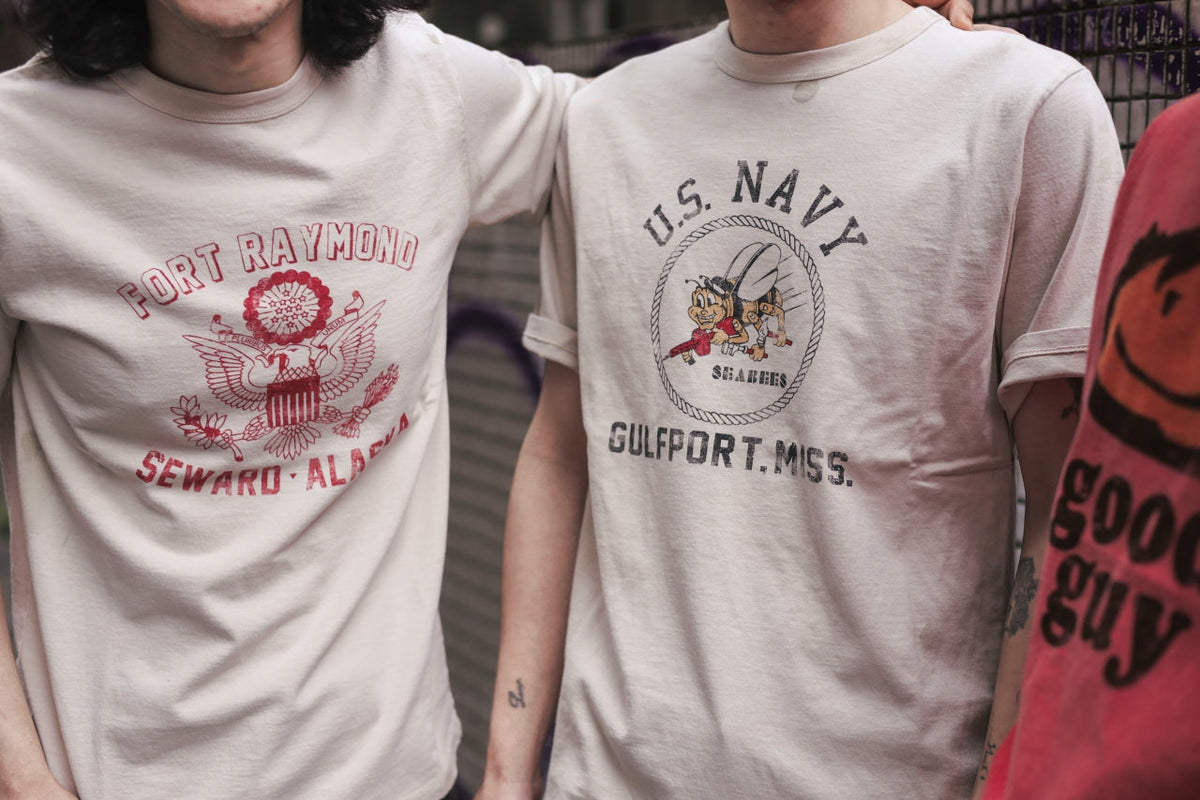 【Flea-T】US Fort Raymond Hand Distressed Vintage Tshirt White 手工舊化美軍雷蒙德 ...