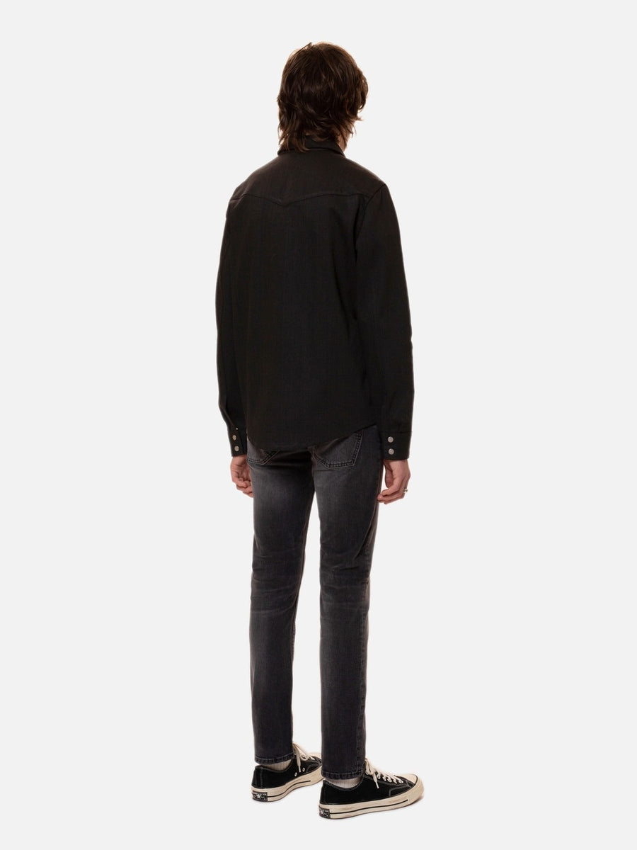 【Nudie Jeans】Jonas Dry Black Selvage Denim Shirt 黑色布邊原色旗艦單寧襯衫 – Blue ...