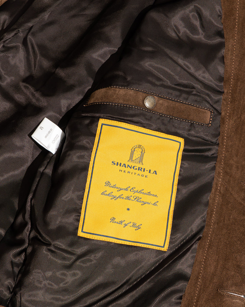 【Shangri-La Heritage】Cossack Testa Di Moro Suede Leather Jacket – Blue ...