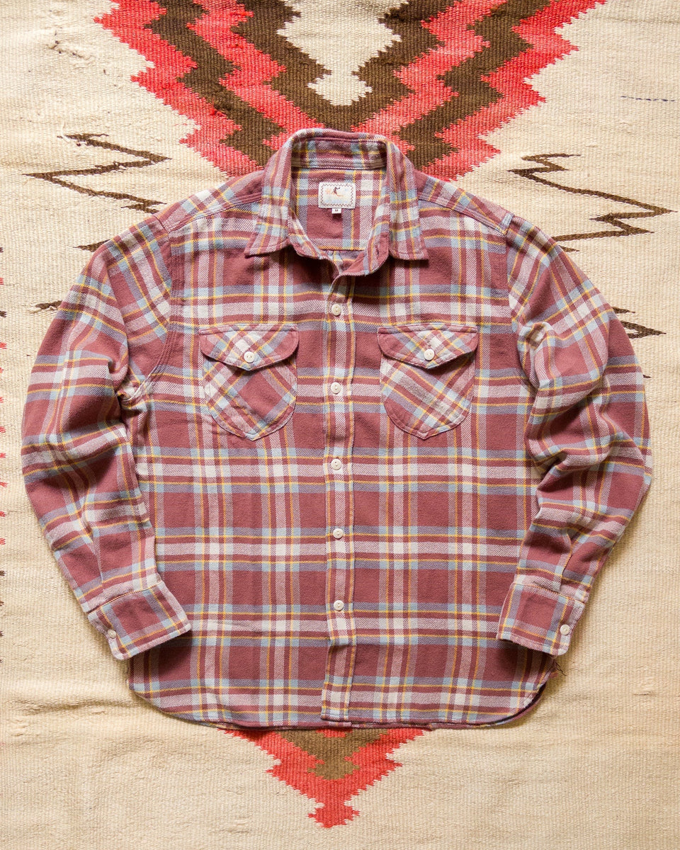 【WYTHE】Washed Flannel Workshirt - Autumn Rust – Blue Beach Denim