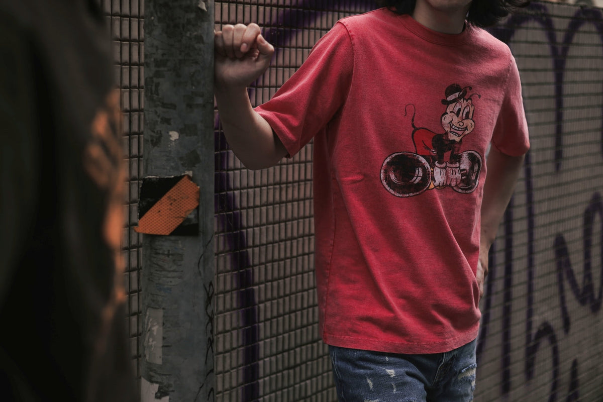 【Flea-T】Vintage Cartoon Tshirt Pink 復古卡通人物圖Tee – Blue Beach Denim