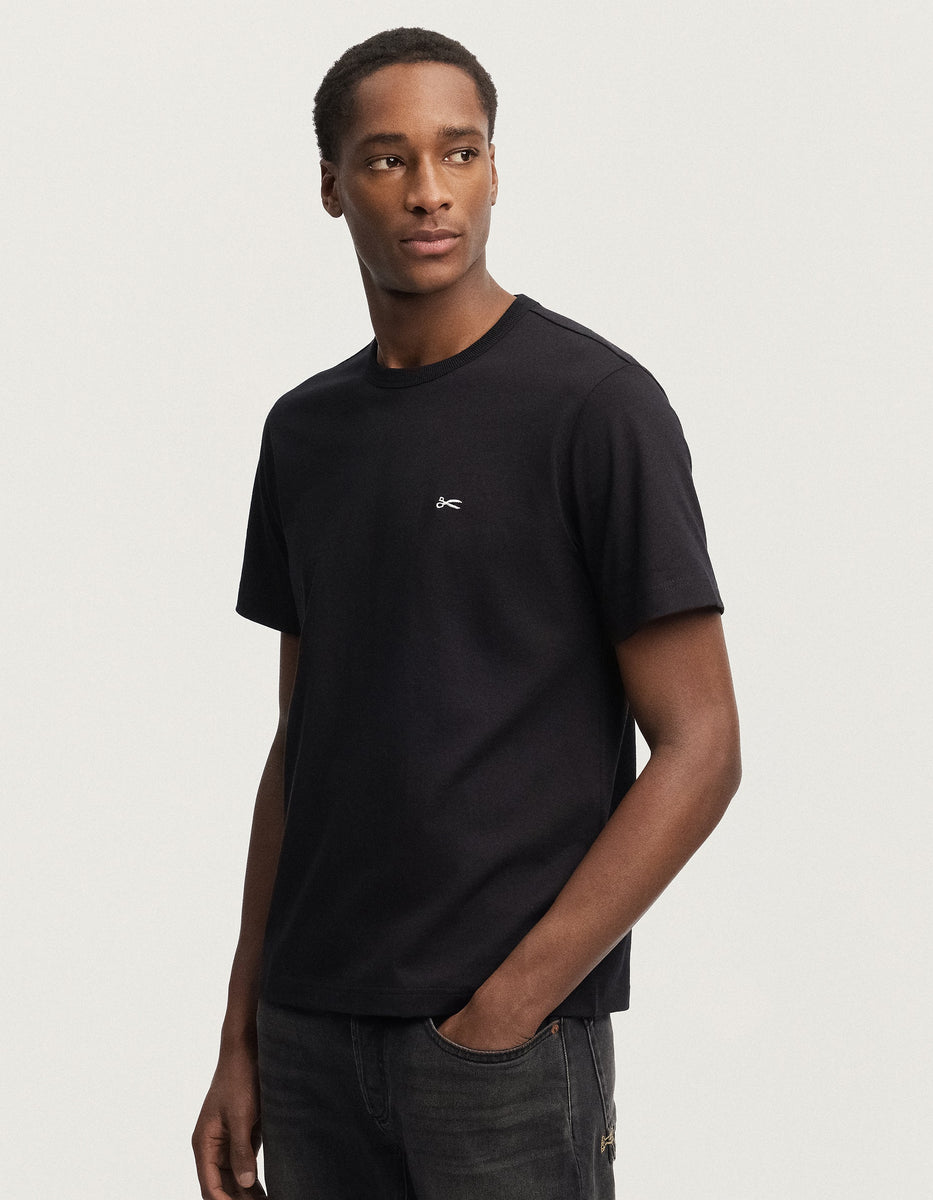 【DENHAM】AMERICANA TEE HCJ BLACK 小剪刀素色黑Tee – Blue Beach Denim