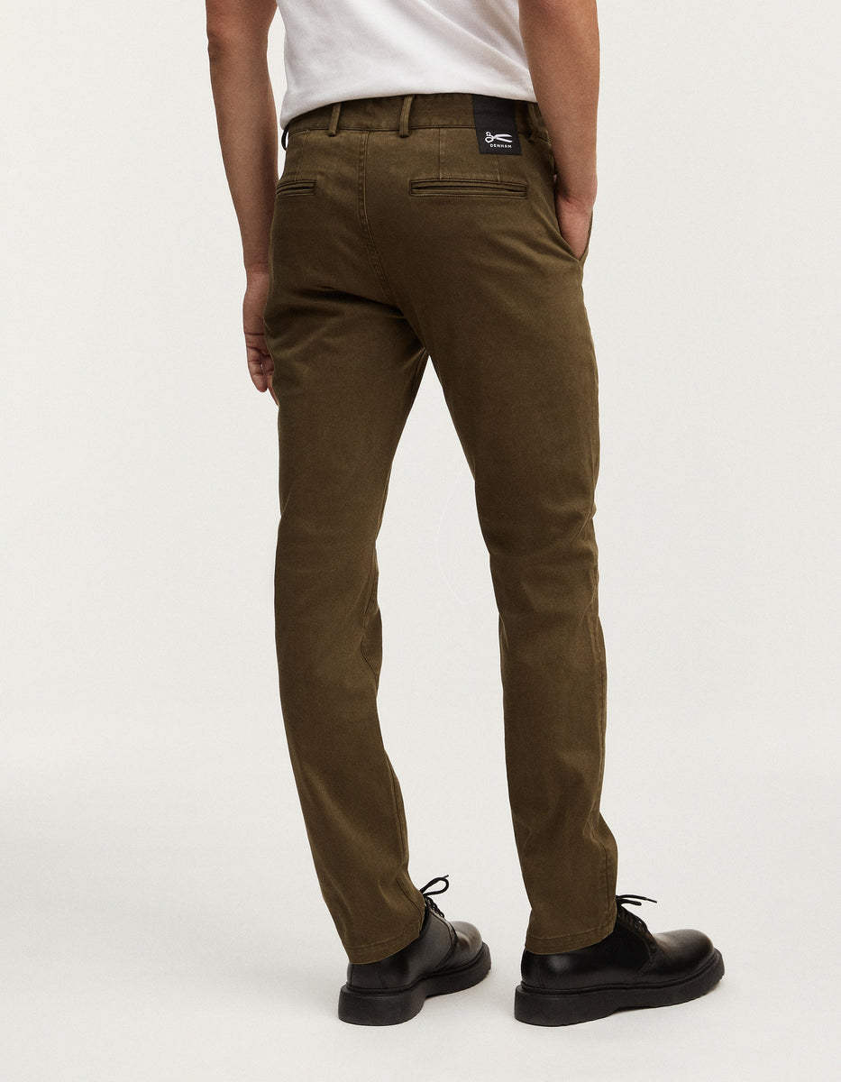 【DENHAM】RAZOR CHINO SC IVY GREEN 樹藤綠修身小直筒休閒褲 – Blue Beach Denim