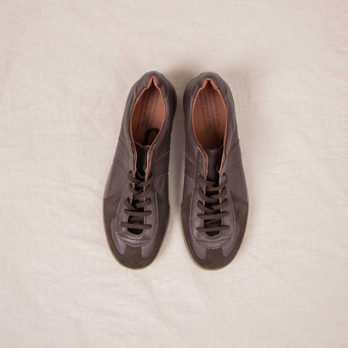 【Reproduction of Found】1700L Dark Brown Germain Trainer – Blue Beach Denim