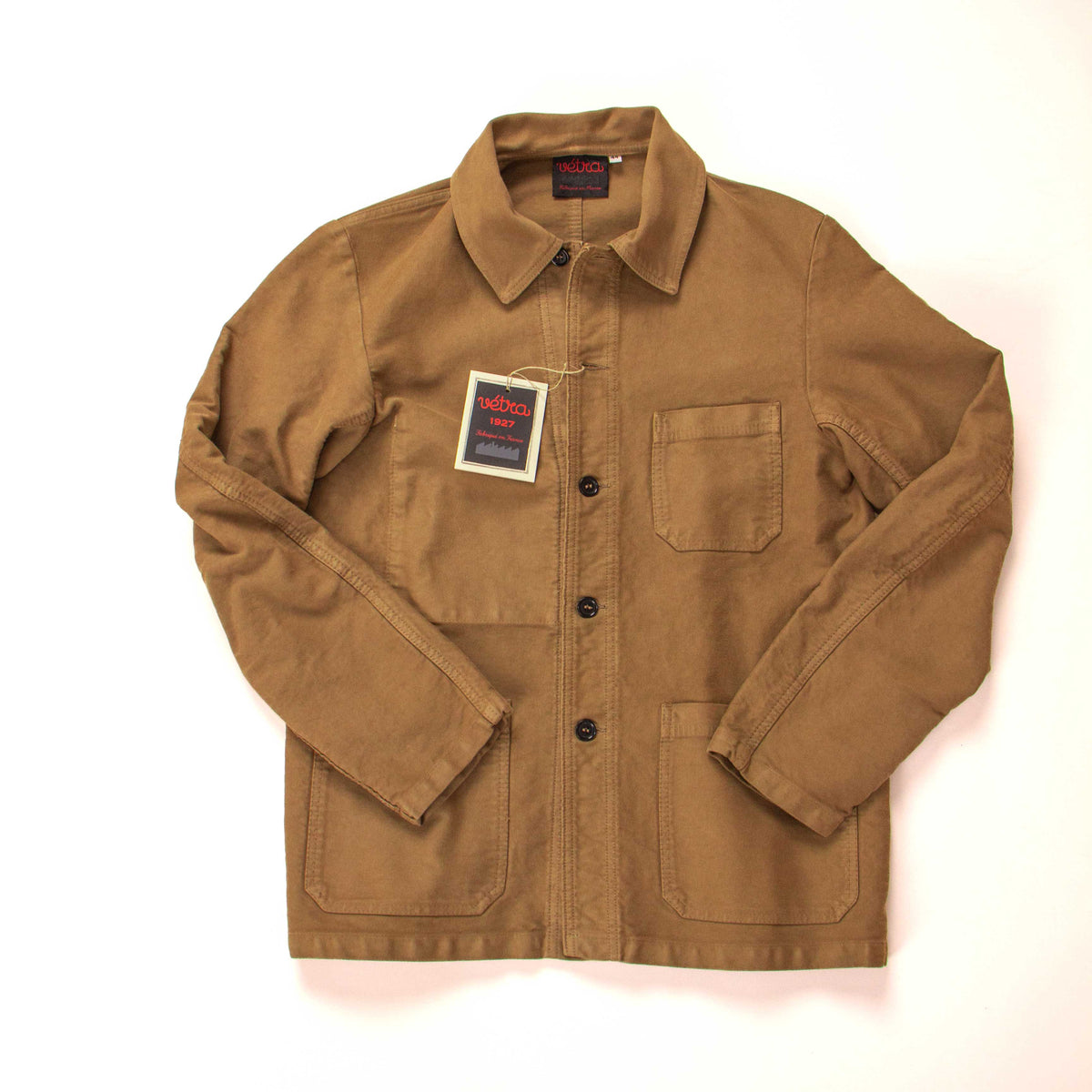 【Vetra】French Chore Jacket French Moleskin Dune – Blue Beach Denim
