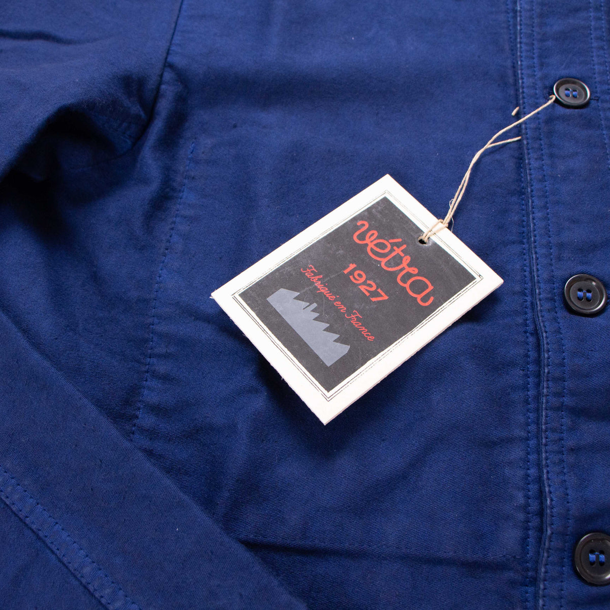 【Vetra】French Workwear Jacket 3M#5 Moleskin Hydrone – Blue Beach Denim