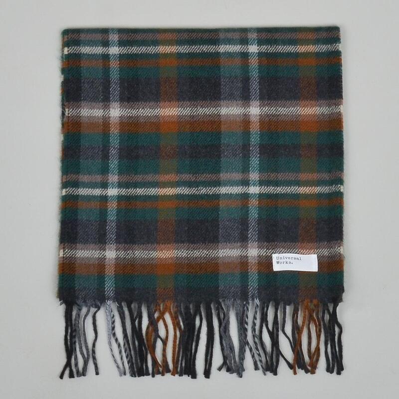 【Universal Works】CHECK SCARF-GREEN – Blue Beach Denim