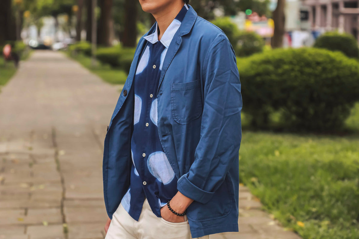 【Universal Works】Three Button Jacket In Indigo Summer Fine Canvas／三鈕扣藍 ...