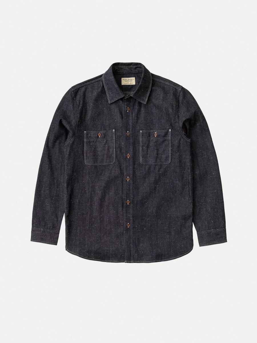 【Nudie Jeans】Sven Dry Bamboo Selv. Shirt – Blue Beach Denim
