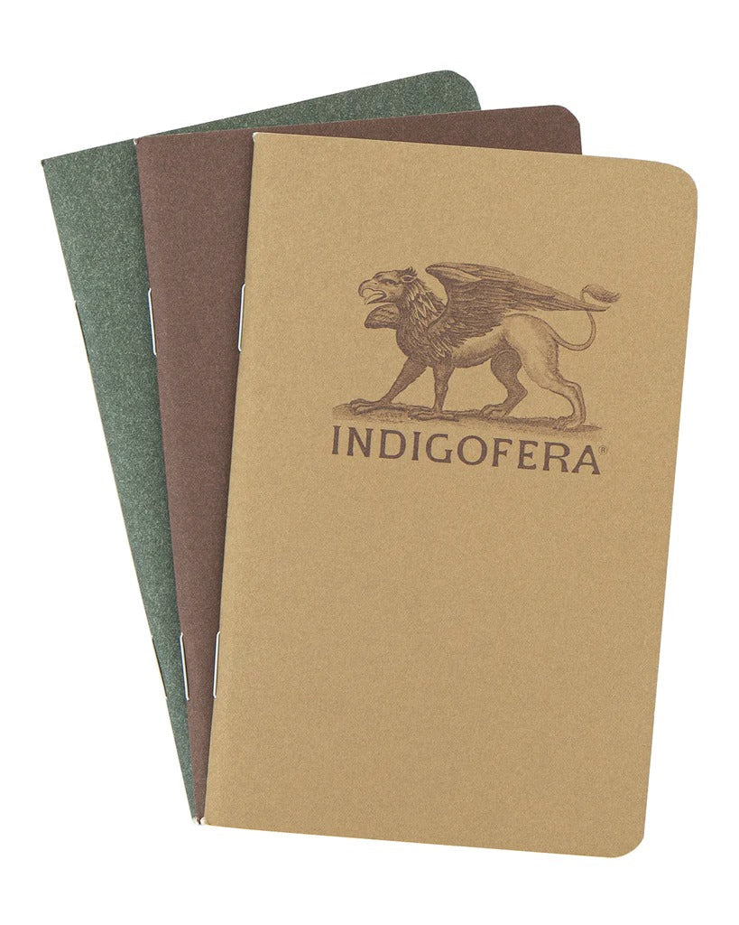 【Indigofera】Notebooks, Set of 3 – Blue Beach Denim