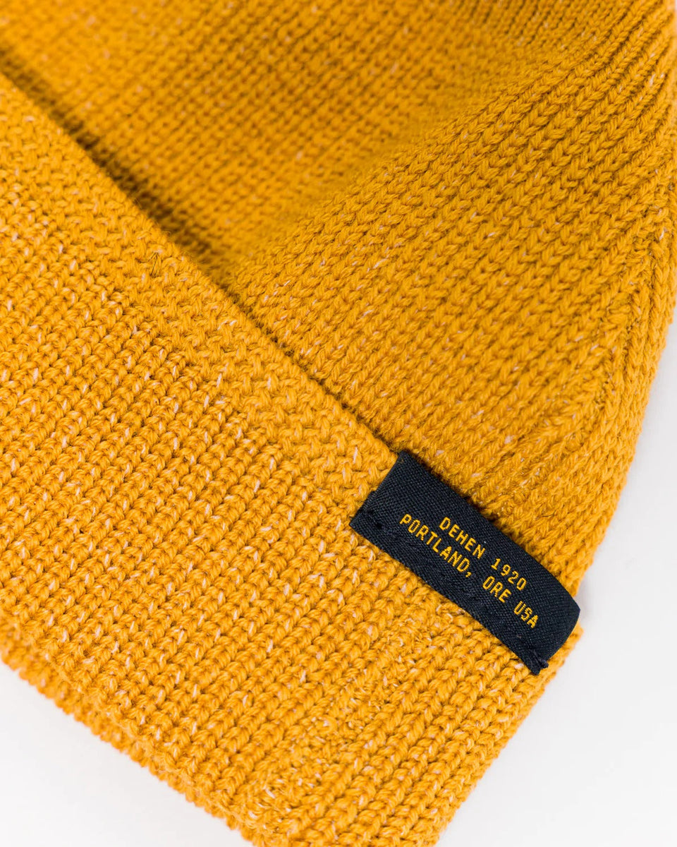 【Dehen 1920】Wool Knit Watch Cap - Old Gold / 羊毛針織帽 – Blue Beach Denim